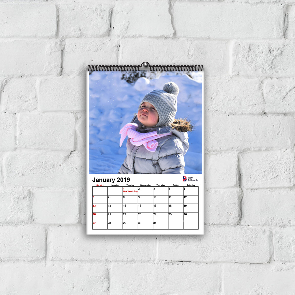 A4 Calendar Spiral Binding 170gsm Silk Paper - Print Britannia